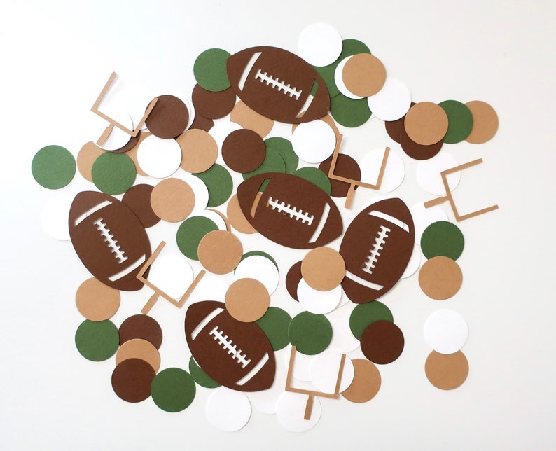 Football Confetti First Year Down Football Party Baby - Etsy