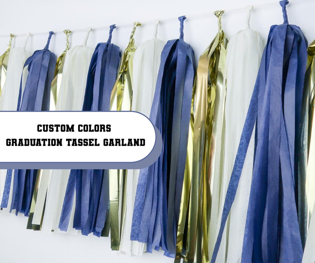 Graduation Tassel Garland – Custom School Colors – Class of 2026 Party ...
