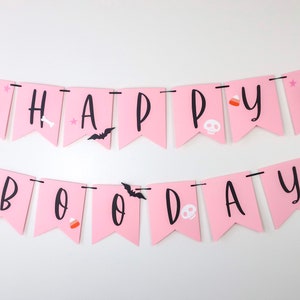Spooky One Birthday Banner - Boo is Two - Halloween Birthday - Happy ...