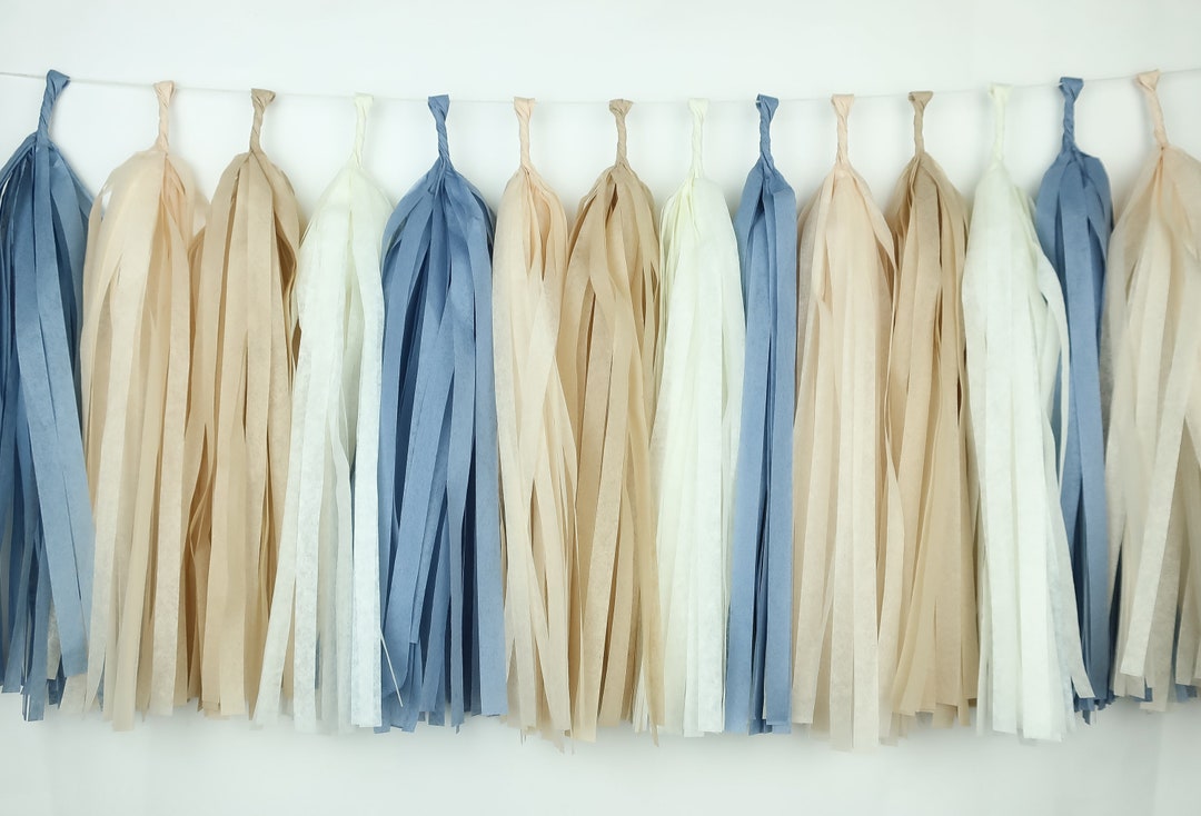 Coastal Tissue Paper Tassel Garland - Last Toast on the Coast ...