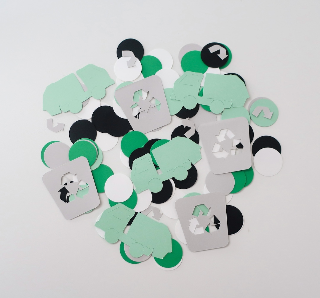 Garbage Truck Confetti - Trash Bash - Trash Truck - Recycle - Etsy