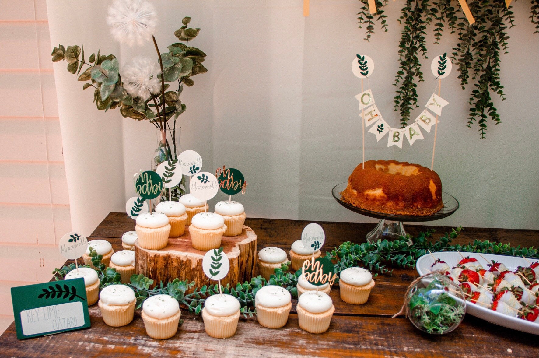 Green Gold Cupcake Toppers - Greenery - Eucalyptus - Oh Baby Baby ...