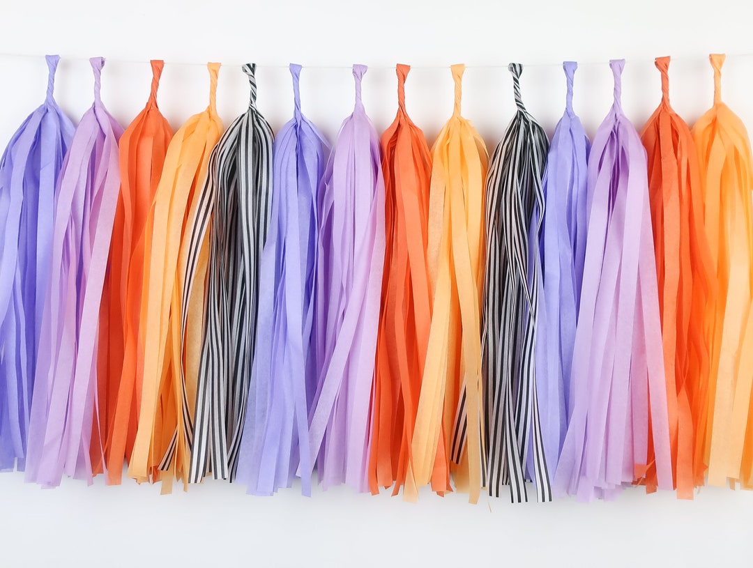One Spooky Babe Tissue Paper Tassel Garland - Retro Halloween - Hey Boo ...
