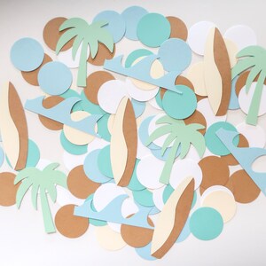 Muted Surf Party Confetti - Retro Surf’s up - Twobular Surfer - Dude - Surfboard - Beach - the ...