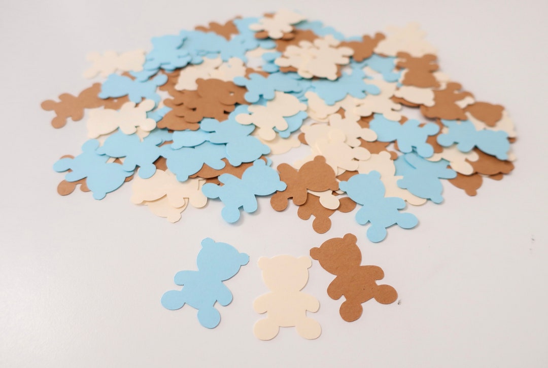 Teddy Bear Confetti 120 Pieces Bear Cut Outs Bearly Wait Bear Party ...