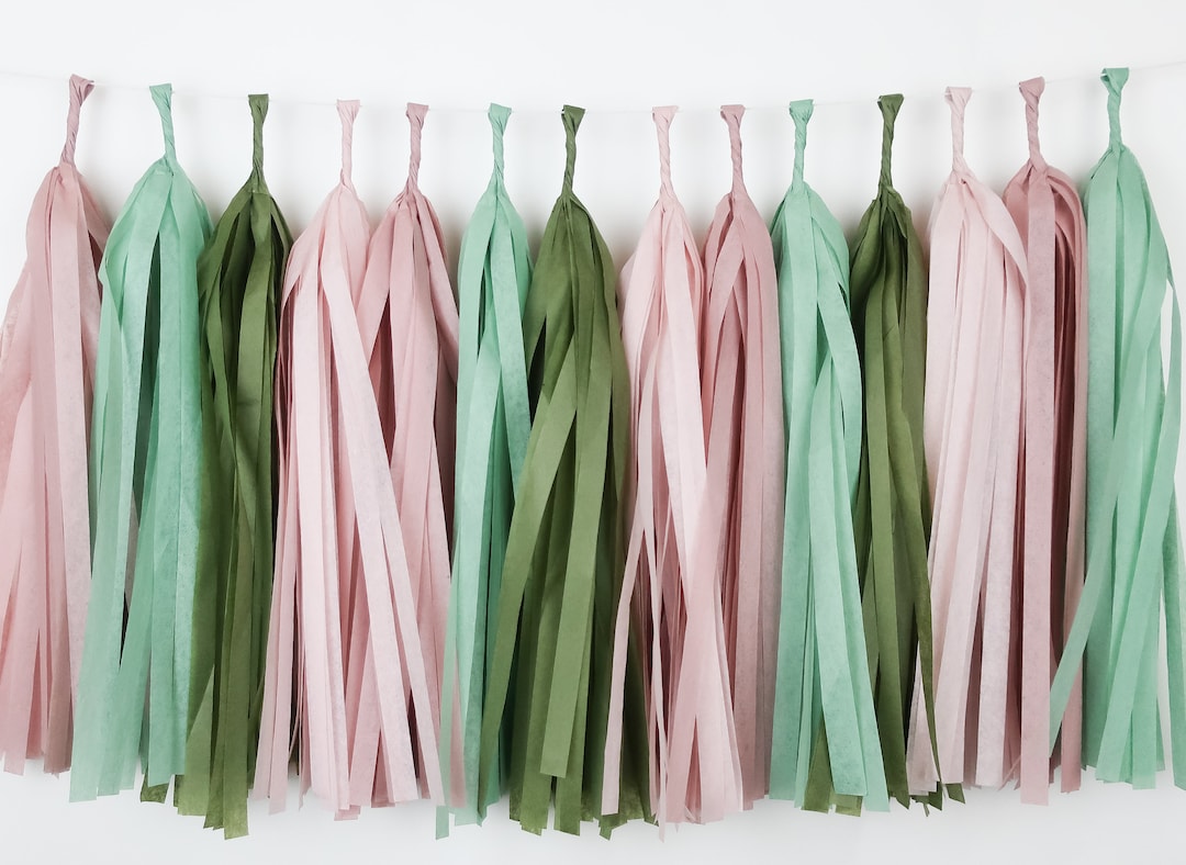 Butterfly Birthday Tissue Paper Tassel Garland - Tea Party - Butterfly ...