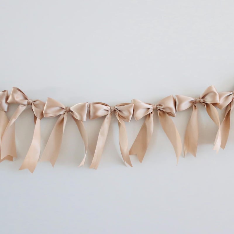 Baby Blue Garland Bows - Etsy