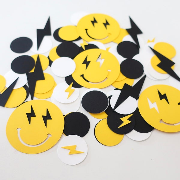 Lightning Bolt Smiley Face Invitation - Etsy