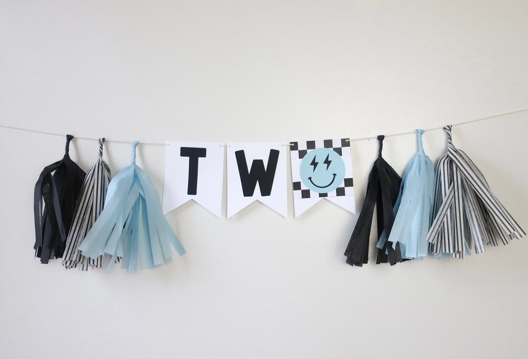 Rad Checkered Banner High Chair One Cool Dude Two Rad Two Cool First ...