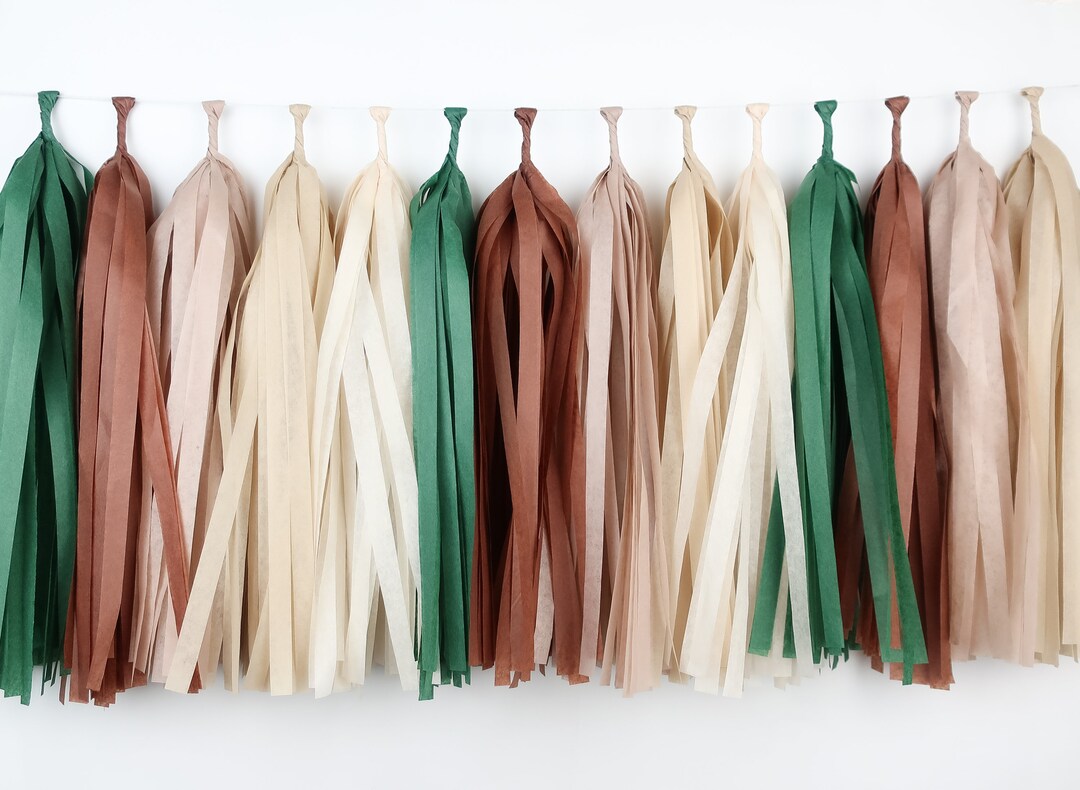 Forest Tissue Paper Tassel Garland - Woodland - Animals - Birthday ...