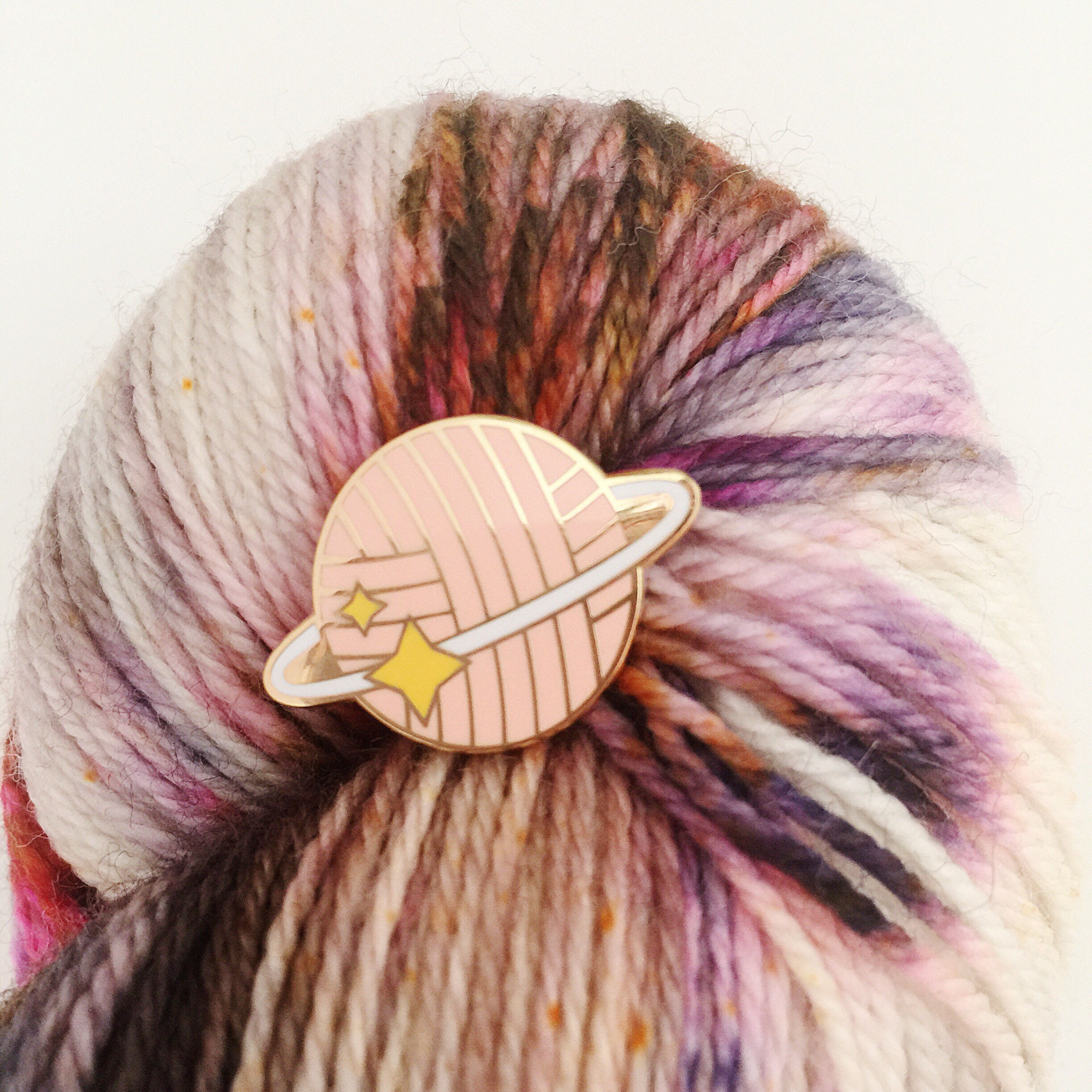 Planet Yarn Hard Enamel Pin, Enamel Pin, Yarn Pin, Lapel Pin, Space Pin ...