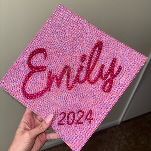 CUSTOM Barbie Jeweled Graduation Cap Topper - College Graduation High ...