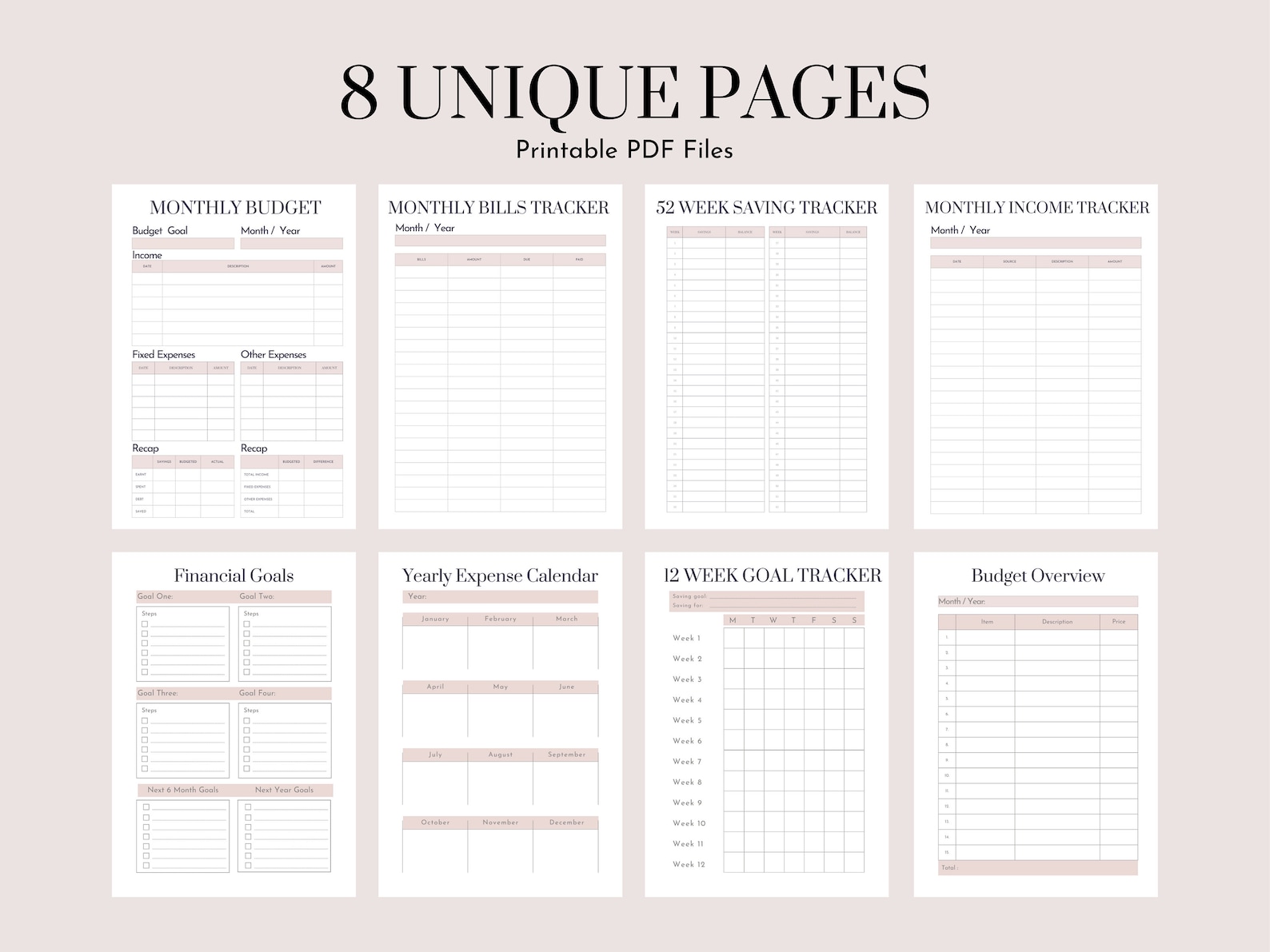 Digital Planner | Habit Tracker | Finance, Income, Expense, Budget ...