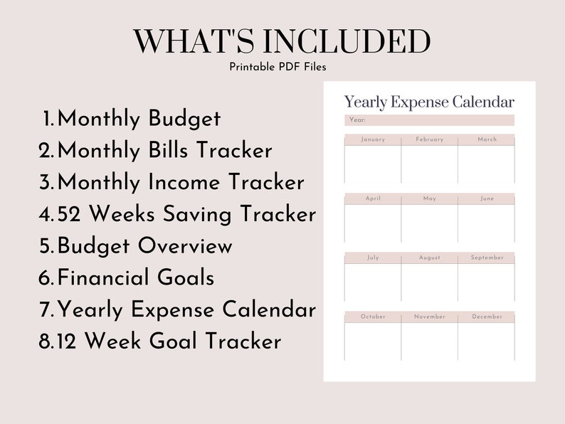Digital Planner | Habit Tracker | Finance, Income, Expense, Budget ...