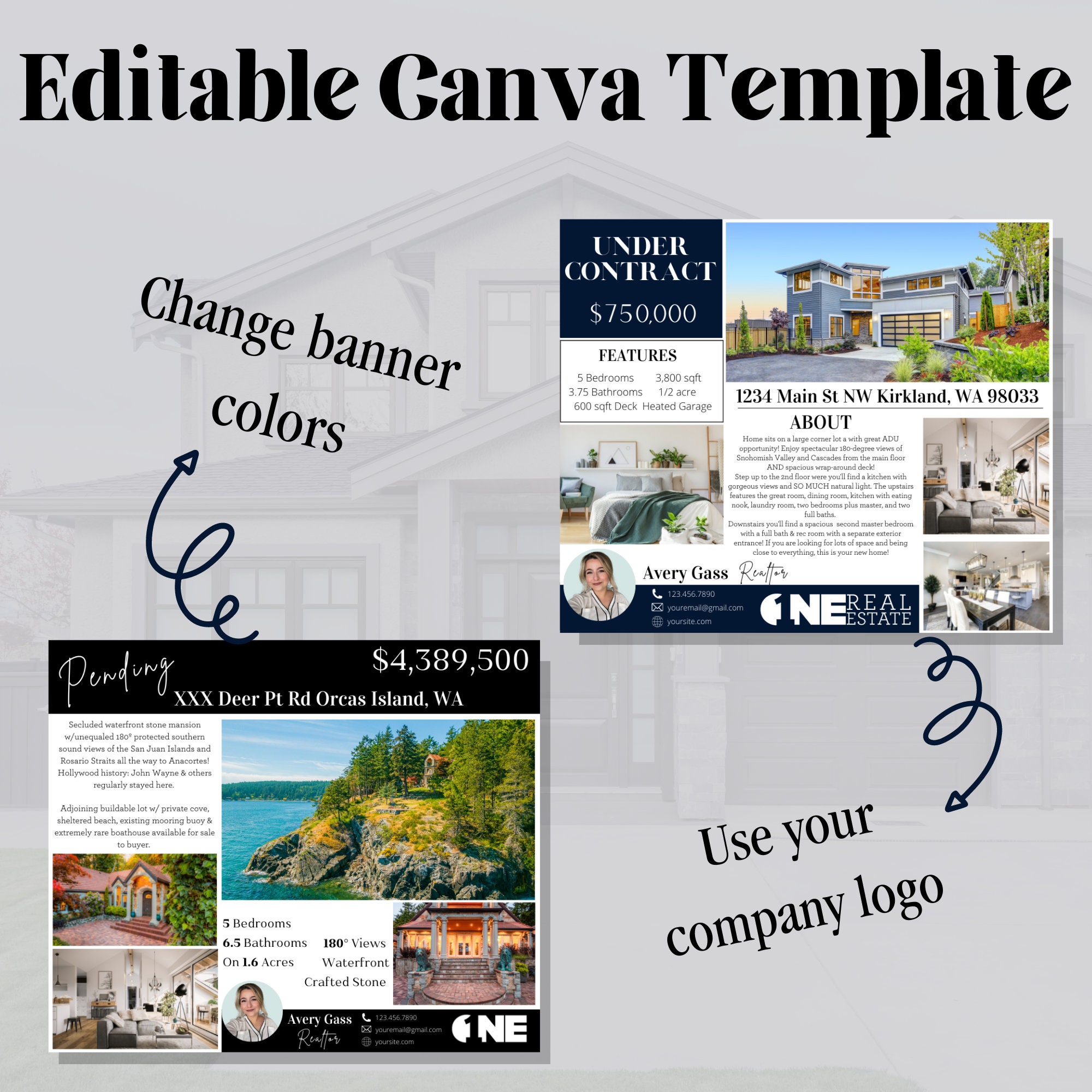 Pending Real Estate Facebook Post Templates | Social Media Marketing - Etsy