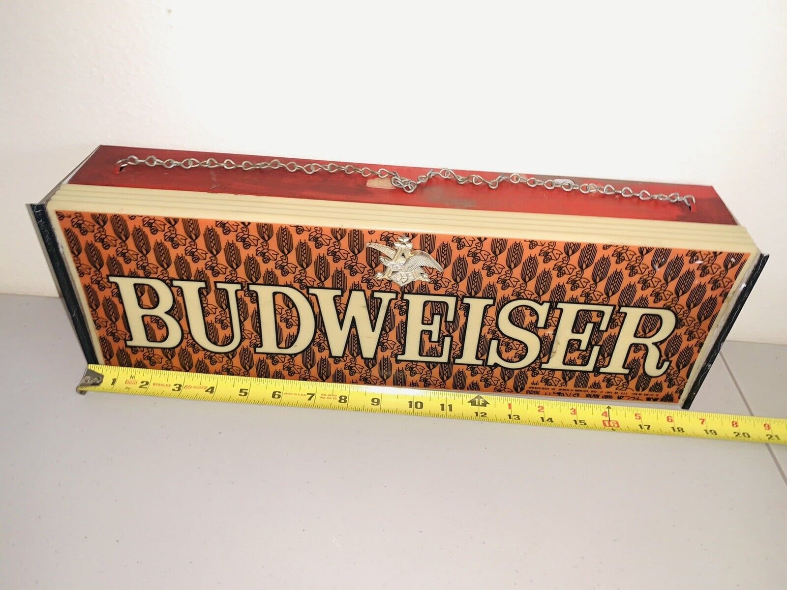 Vintage Budweiser 1976 Sign Light Wall Hanging Bar Man Cave - Etsy