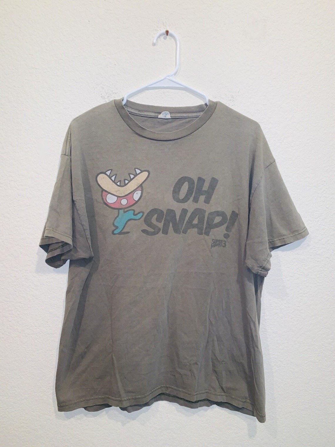 Vintage Super Mario 3 Oh Snaps Shirt Grey Delta Pro Weight Tag Large - Etsy