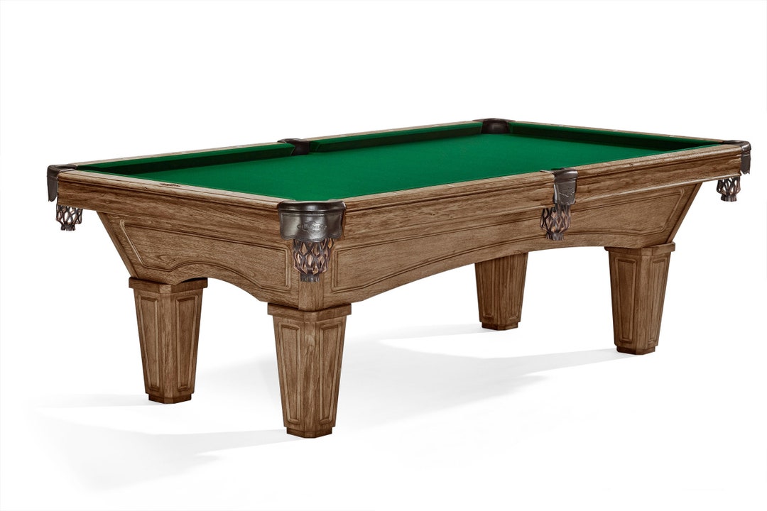 8ft Brunswick Glenwood Pool Table in Rustic Dark Brown - Etsy