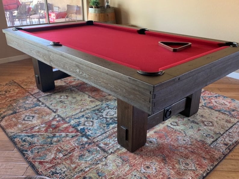 8ft Brunswick Merrimack Pool Table - Solid White Oak With Nutmeg Finish ...