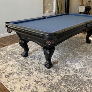 7ft or 8ft Poseidon Pool Table - Matte Black & Titan Blue Finish - Free ...