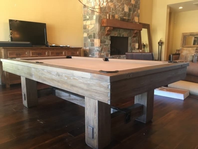 8ft Brunswick Merrimack Pool Table - Solid White Oak With Nutmeg Finish ...