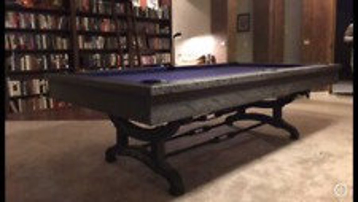 Brunswick Birmingham Pool Table - Available in 8ft or 9ft Models - Cast Iron Base and Reclaimed ...