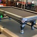 7ft or 8ft Poseidon Pool Table - Matte Black & Titan Blue Finish - Free ...
