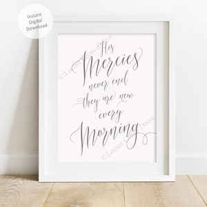 His Mercies Never End They Are New Every Morning, Instant Digital ...