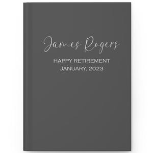 Happy Retirement Hardcover Book With Custom Name and Years of ...