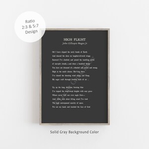 High Flight Poem by Fighter Pilot John Gillespie Magee Jr., Instant ...