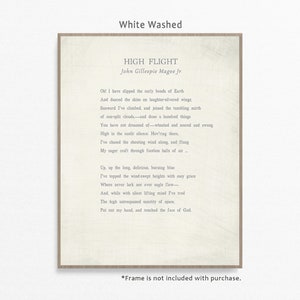 High Flight Poem by Fighter Pilot John Gillespie Magee Jr. Ready-to ...