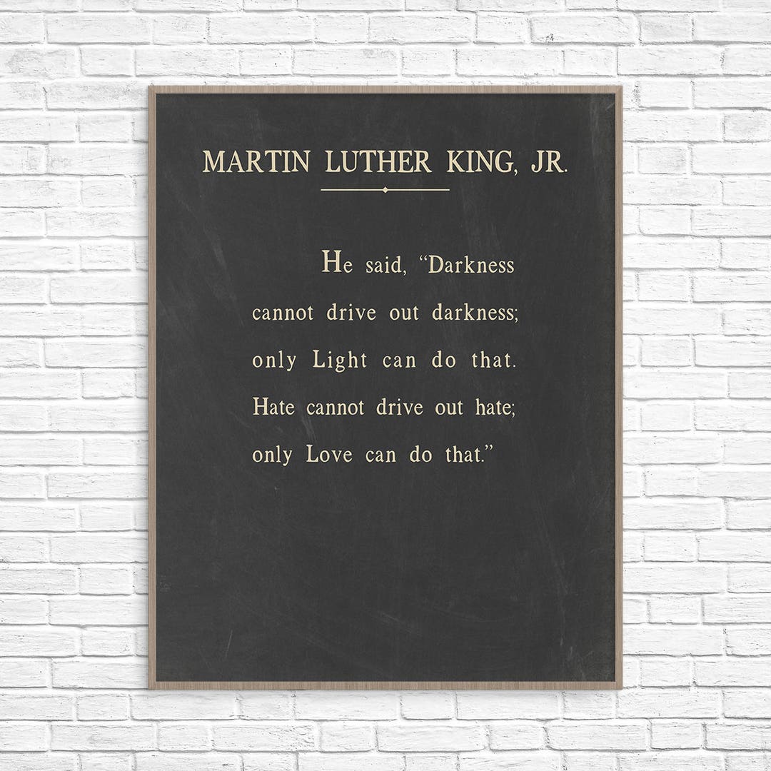 Martin Luther King Jr Quote, Martin Luther King Jr Ready-to-frame Art ...
