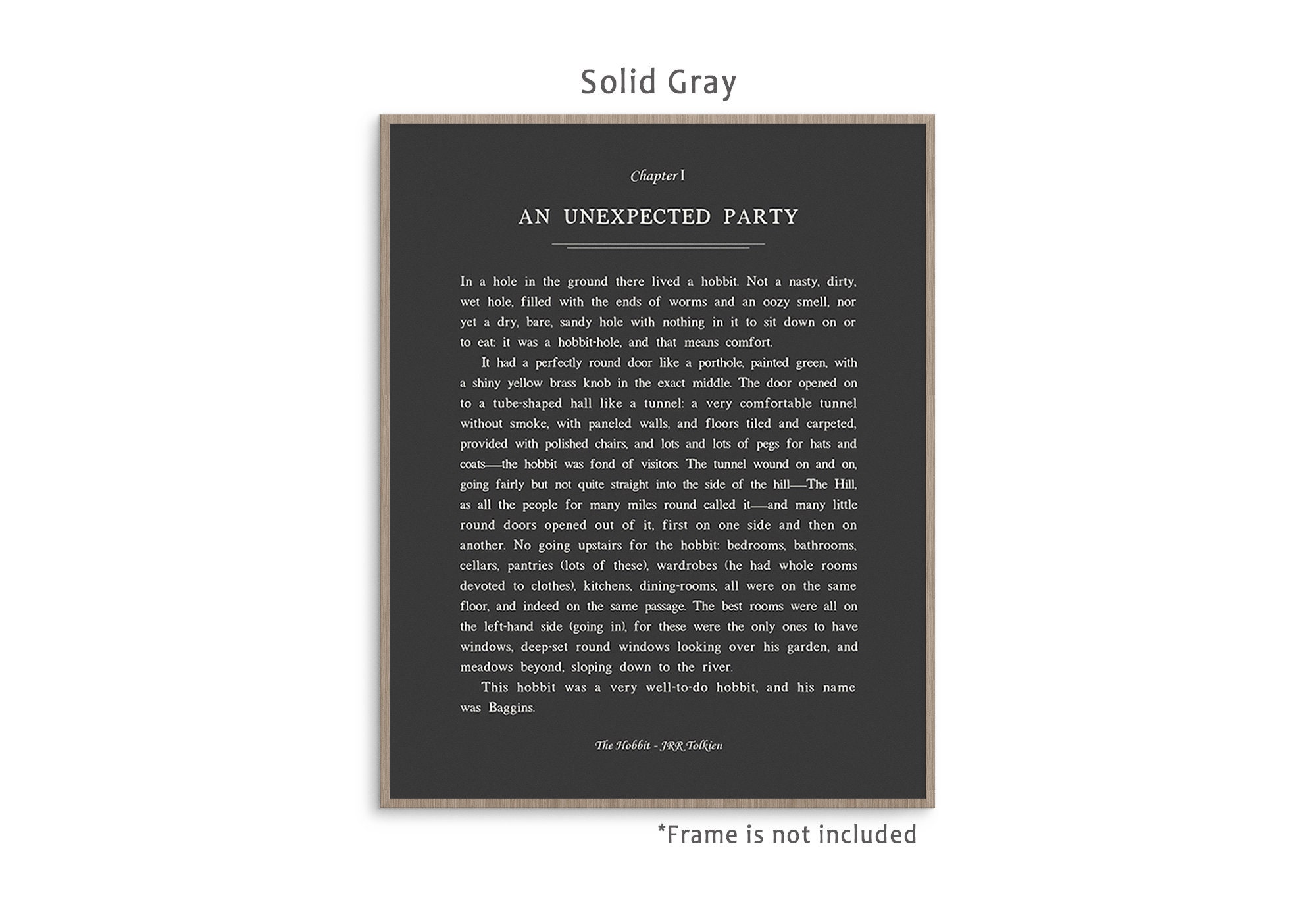 The Hobbit Chapter 1 an Unexpected Party Art Print Poster JRR - Etsy