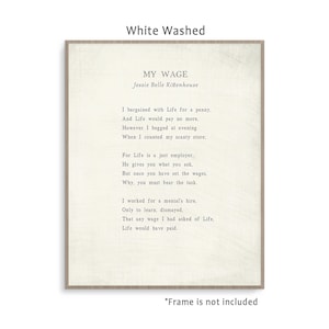 My Wage Poem by Jessie Belle Rittenhouse Ready-to-frame Art Print ...