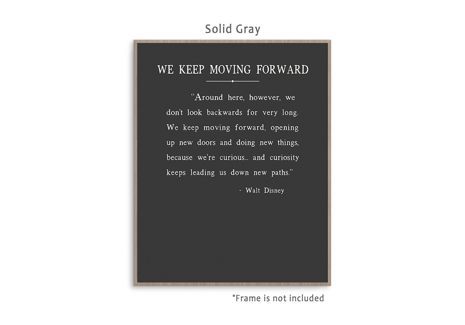 Walt Disney Quote We Keep Moving Forward Ready-to-frame Art - Etsy