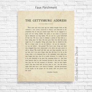 The Gettysburg Address Metal Print, Abraham Lincoln Quote, Abraham ...