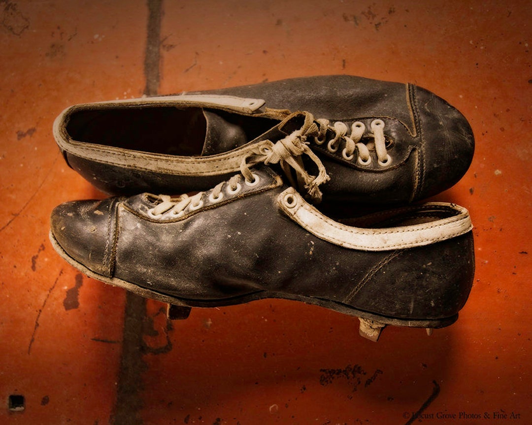 Sports Decor, Baseball Print, Antique Baseball Cleats, Vintage Sports ...