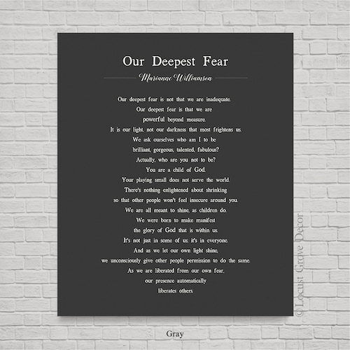 Our Deepest Fear Metal Print Our Deepest Fear Poem by - Etsy