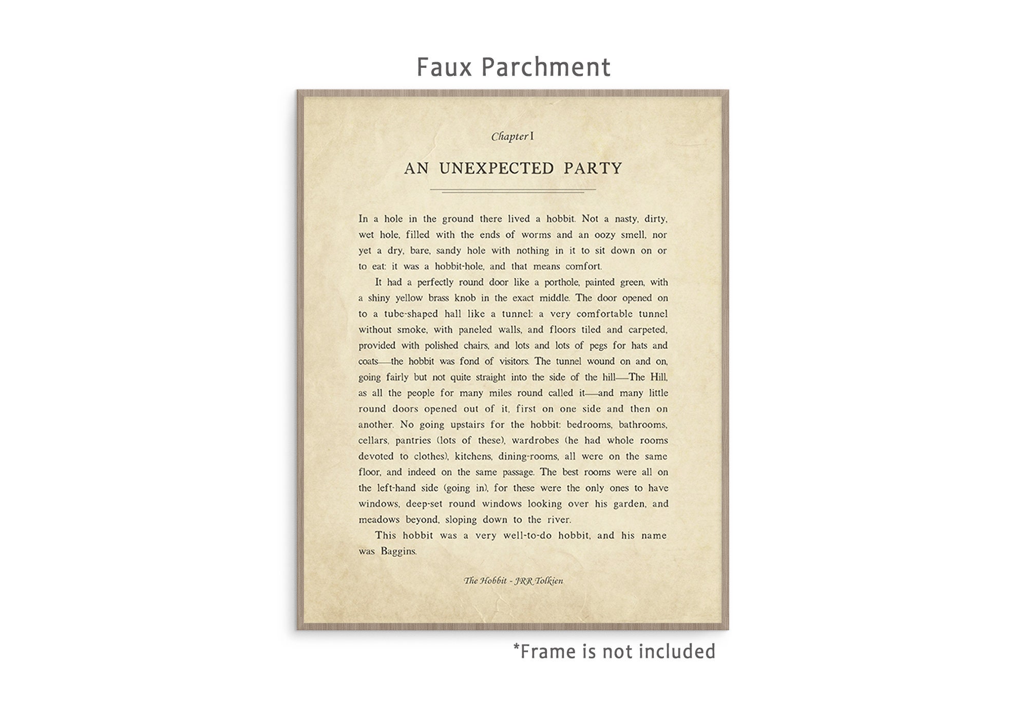 The Hobbit Chapter 1 an Unexpected Party Art Print Poster JRR - Etsy