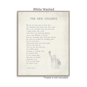 Statue of Liberty Poem by Emma Lazarus Entitled the New Colossus ...