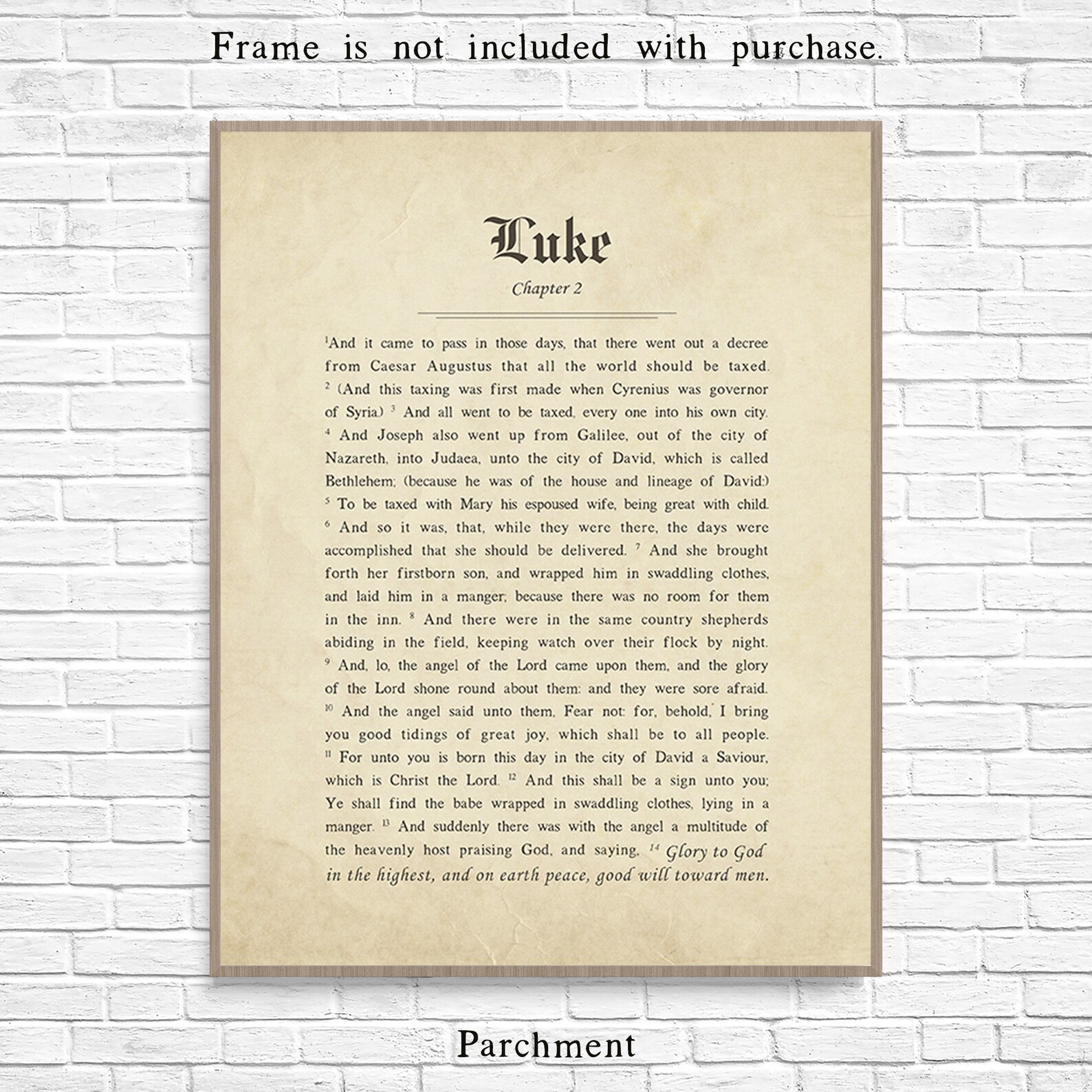 Luke Chapter 2 Bible Story of Jesus Birth Nativity Story - Etsy