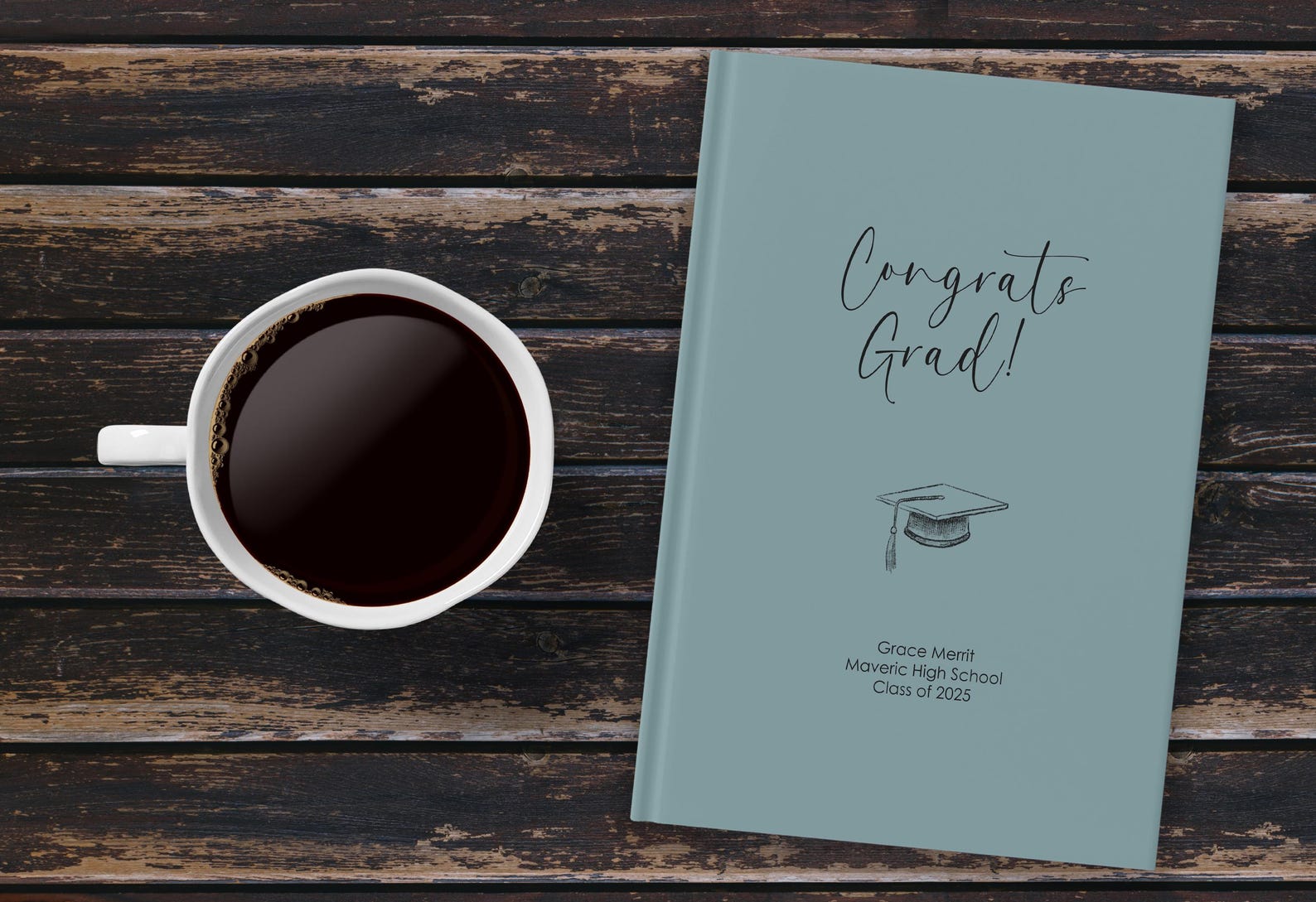 Congrats Grad Custom Hardcover Journal Notebook With Personalized Name ...