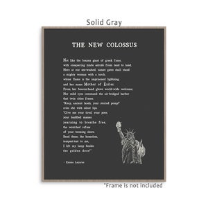 Statue of Liberty Poem by Emma Lazarus Entitled the New Colossus ...