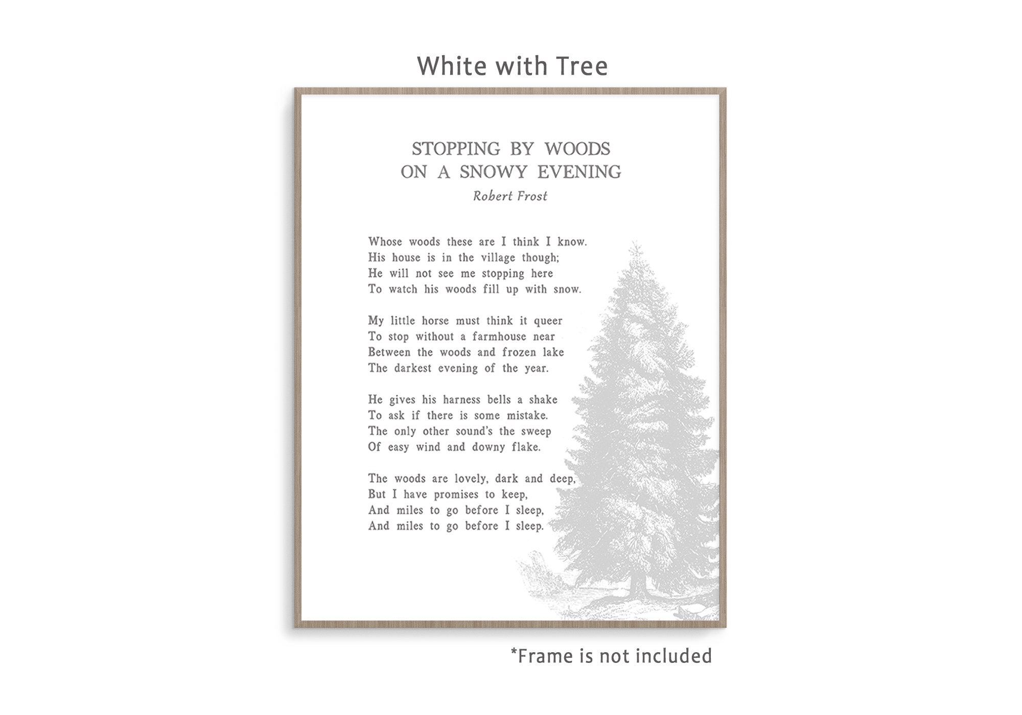 Snowy Tree Poem