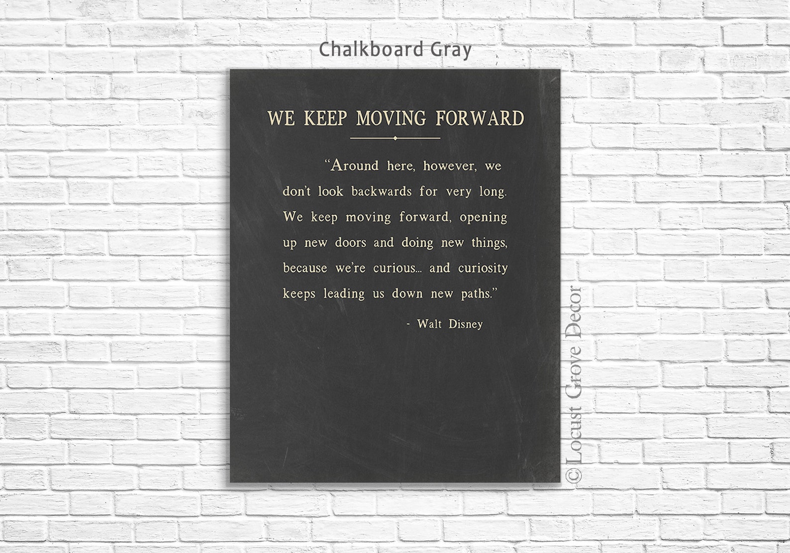 Walt Disney Quote We Keep Moving Forward Metal Print Around - Etsy