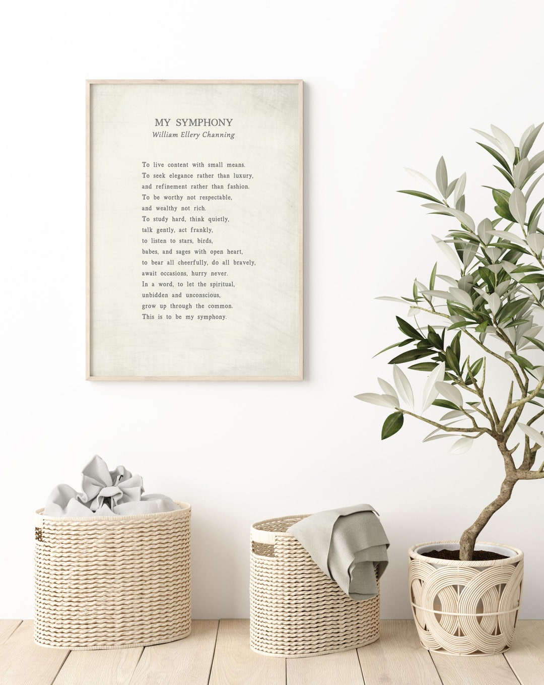 My Symphony Poem by William Ellery Channing Mailed Wall Art Print ...