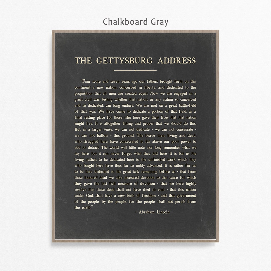 The Gettysburg Address by Abraham Lincoln Civil War Speech, Abraham ...