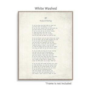 If Poem by Rudyard Kipling Ready-to-frame Art Print Poster on White ...