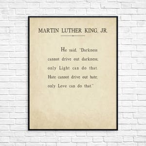 Martin Luther King Jr Quote, Martin Luther King Jr Ready-to-frame Art ...