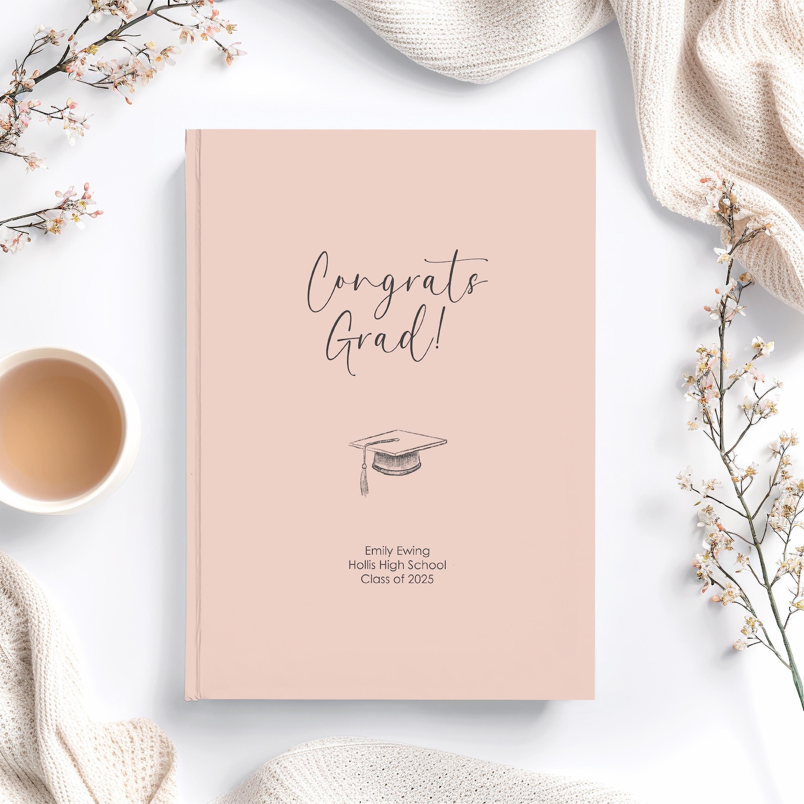 Congrats Grad Custom Hardcover Journal Notebook With Personalized Name ...